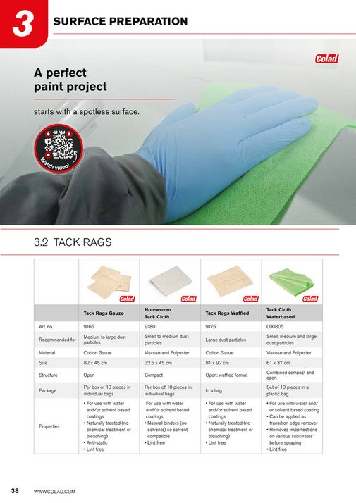 Colad Catalogue | English | Innovative non-paint disposables and ...